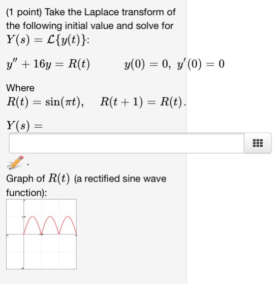 Solved Take the Laplace transform of the following initial | Chegg.com