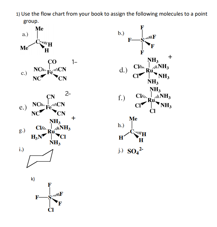 Solved 1) Use the flow chart from your book to assign the | Chegg.com