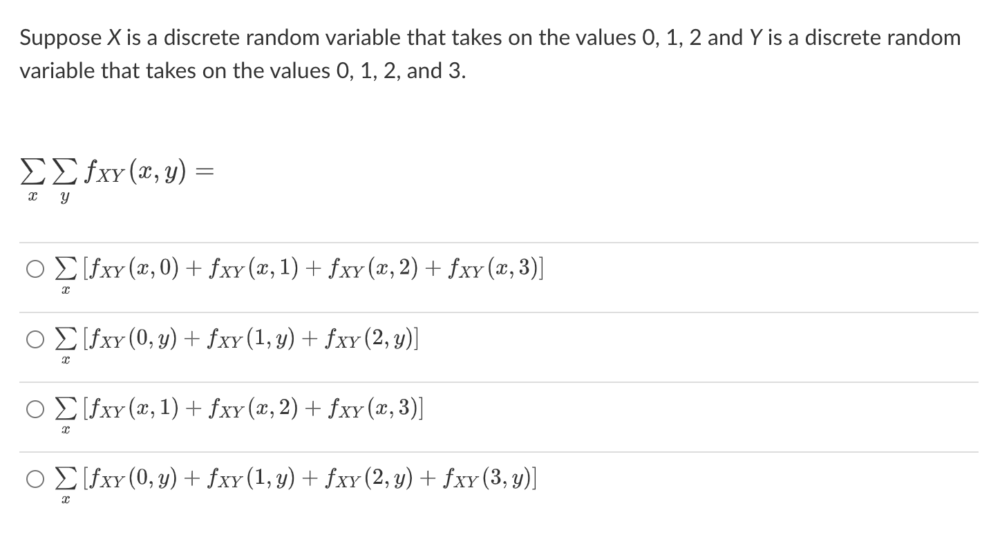 Solved Suppose X Is A Discrete Random Variable That Takes On