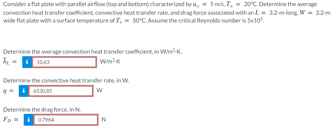 Solved Consider a flat plate with parallel airflow (top and | Chegg.com