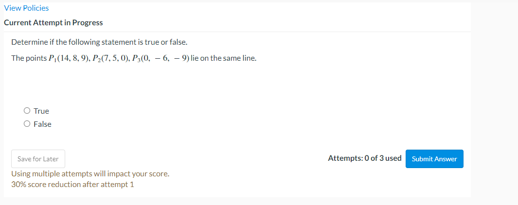 Solved View Policies Current Attempt in Progress Determine | Chegg.com