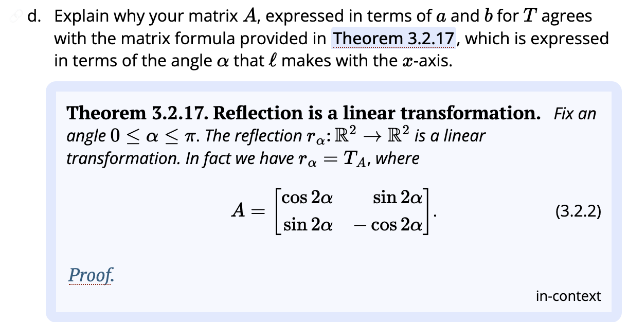 Solved 20. Reflection in R2. Let v=(a,b)∈R2 be nonzero and | Chegg.com