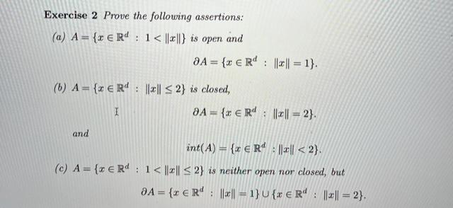 Solved Exercise 2 Prove the following assertions: (a) | Chegg.com Solved Exercise 2 Prove the following assertions: (a) | Chegg.com