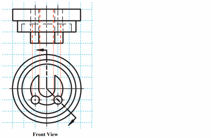 Solved Given the front and the top views for an object. Draw | Chegg.com
