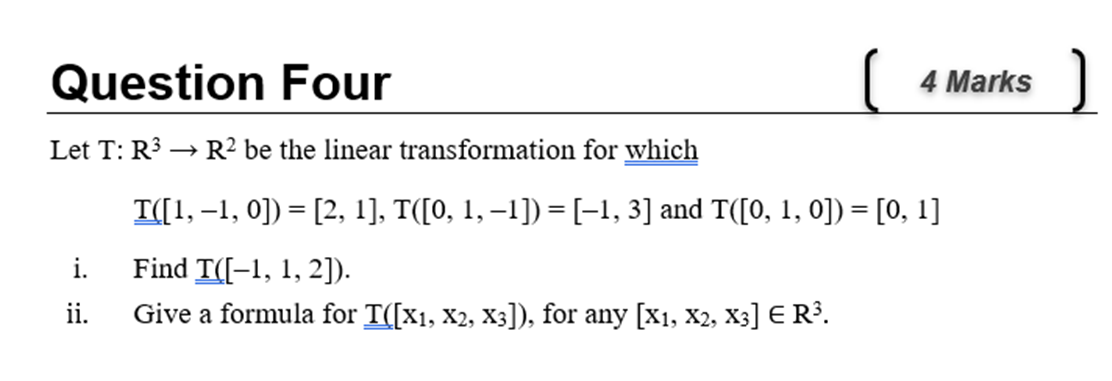Let T: R3 → R2 be the linear transformation for | Chegg.com
