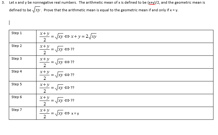 Solved 3. Let x and y be nonnegative real numbers. The | Chegg.com