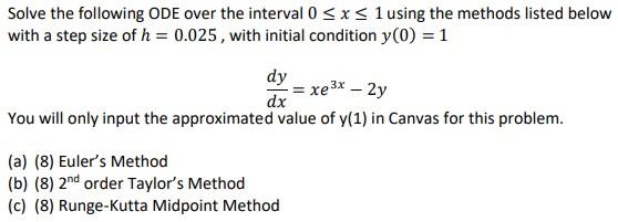 Solved 1. (12) Find the third order Taylor series | Chegg.com
