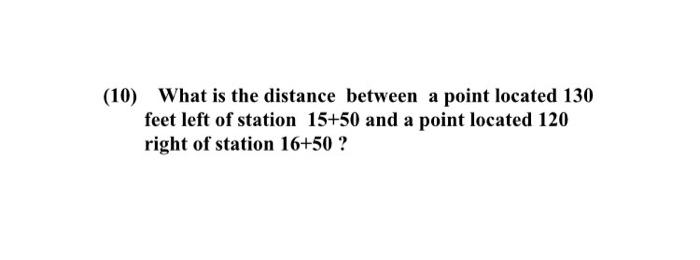 Solved What is the distance between a point located 130 feet | Chegg.com