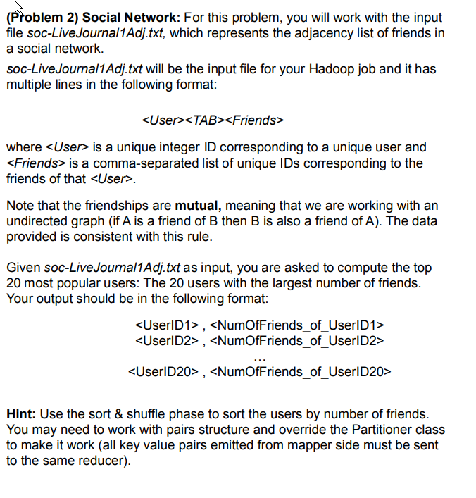 Solved Using Java I Need To Create A Hadoop Mapreduce 5527