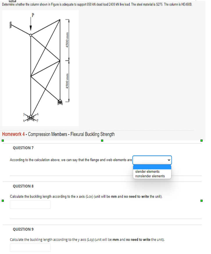 Solved Determine whether the column shown in Figure is | Chegg.com