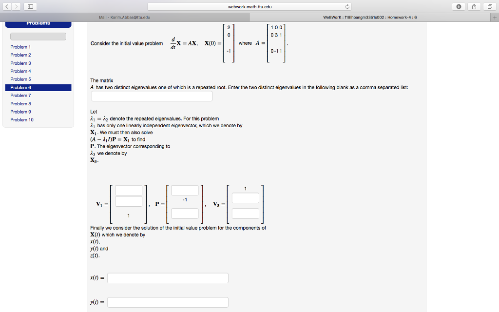 Solved webwork.math.ttu.edu WeBWorK: t18 hoangm3351s002: | Chegg.com