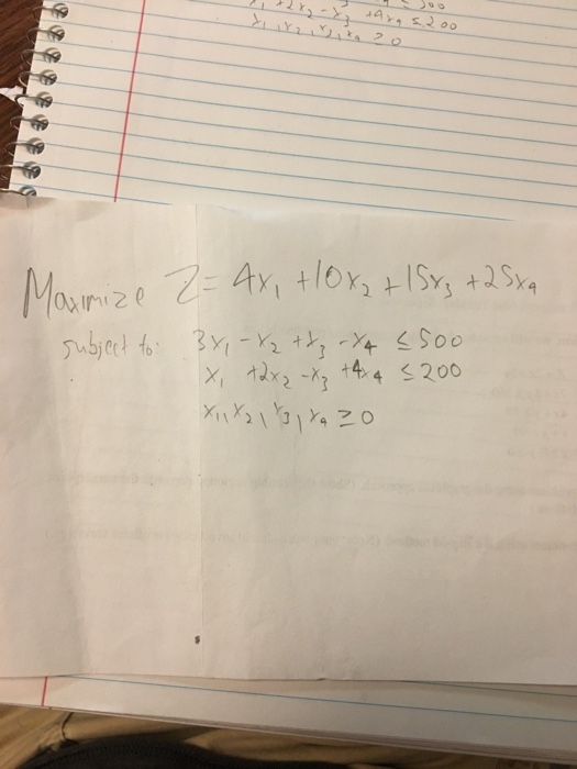 Solved Solve the following dual LPP problem using the | Chegg.com