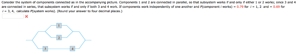 Solved Consider the system of components connected as in the | Chegg.com