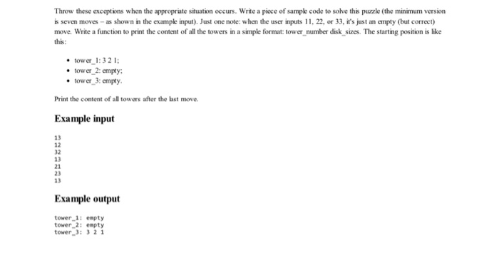 Throw these exceptions when the appropriate | Chegg.com