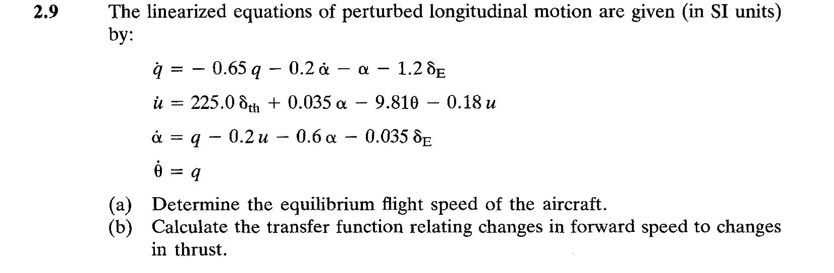 2.9 - The linearized equations of perturbed | Chegg.com