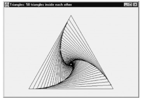 Solved Triangles.java: This program draws 50 triangles | Chegg.com