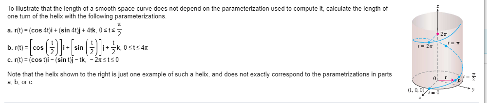 Solved To illustrate that the length of a smooth space curve | Chegg.com
