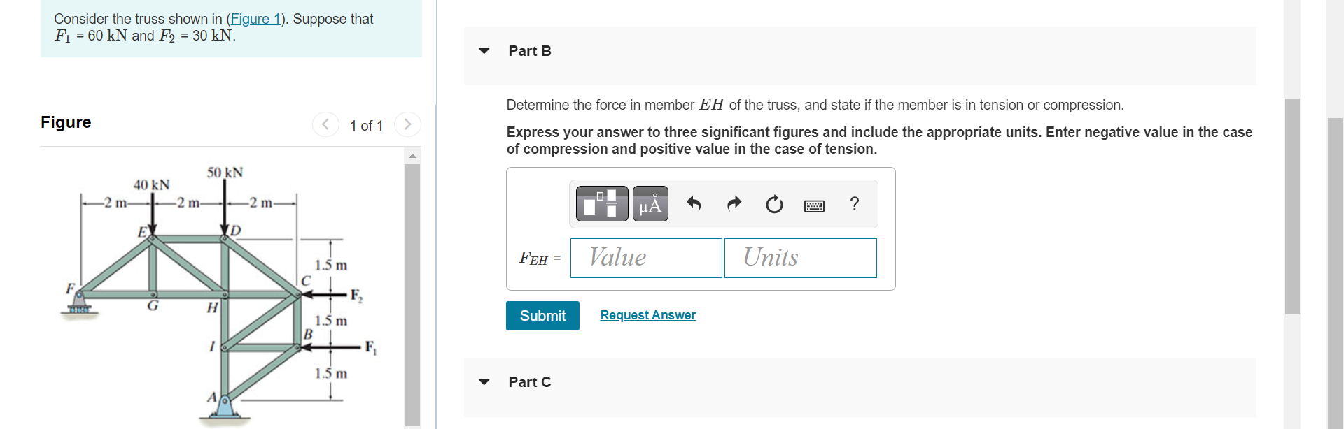 Solved Consider the truss shown in (Figure 1). Suppose that | Chegg.com