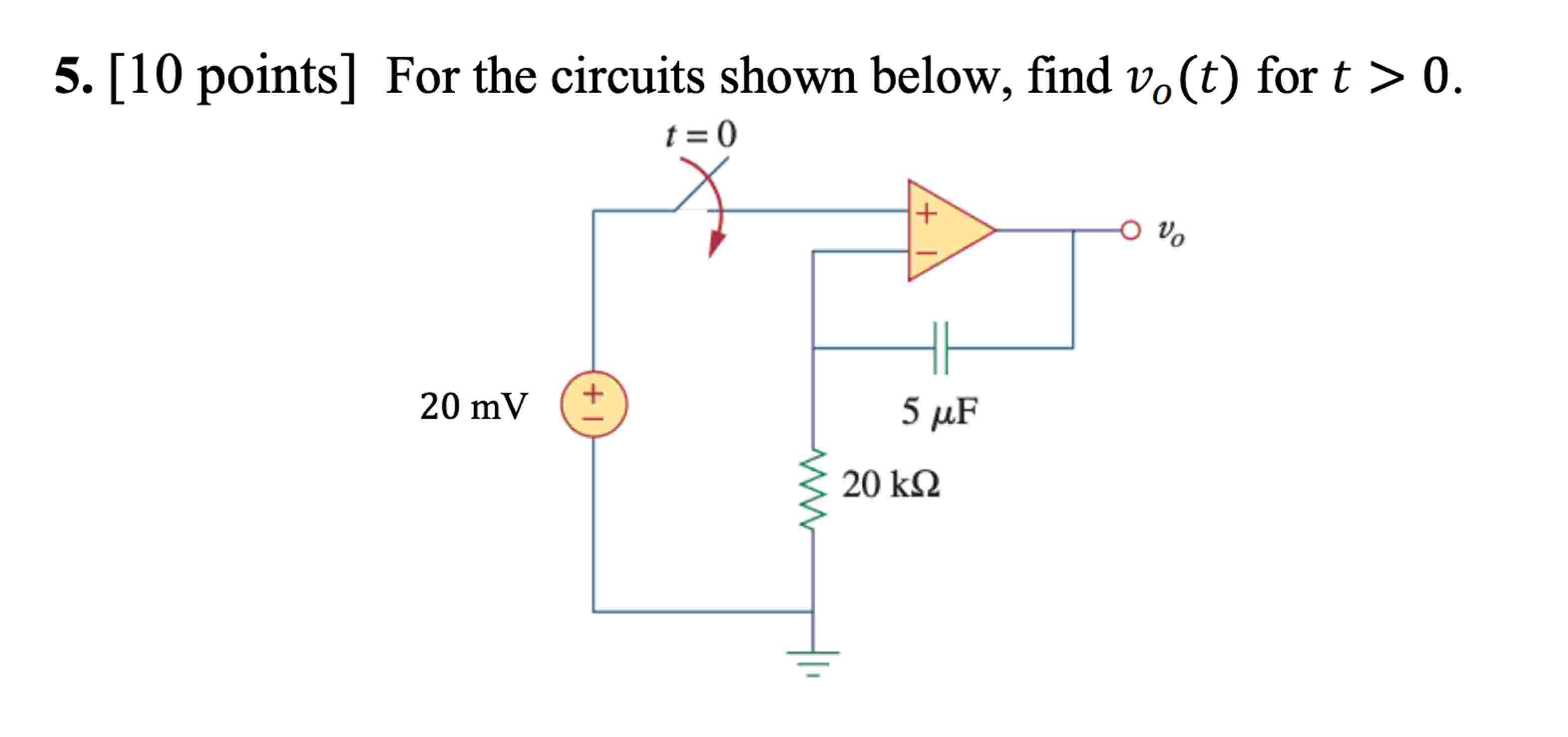 Solved [10 ﻿points] ﻿For the circuits shown below, find | Chegg.com