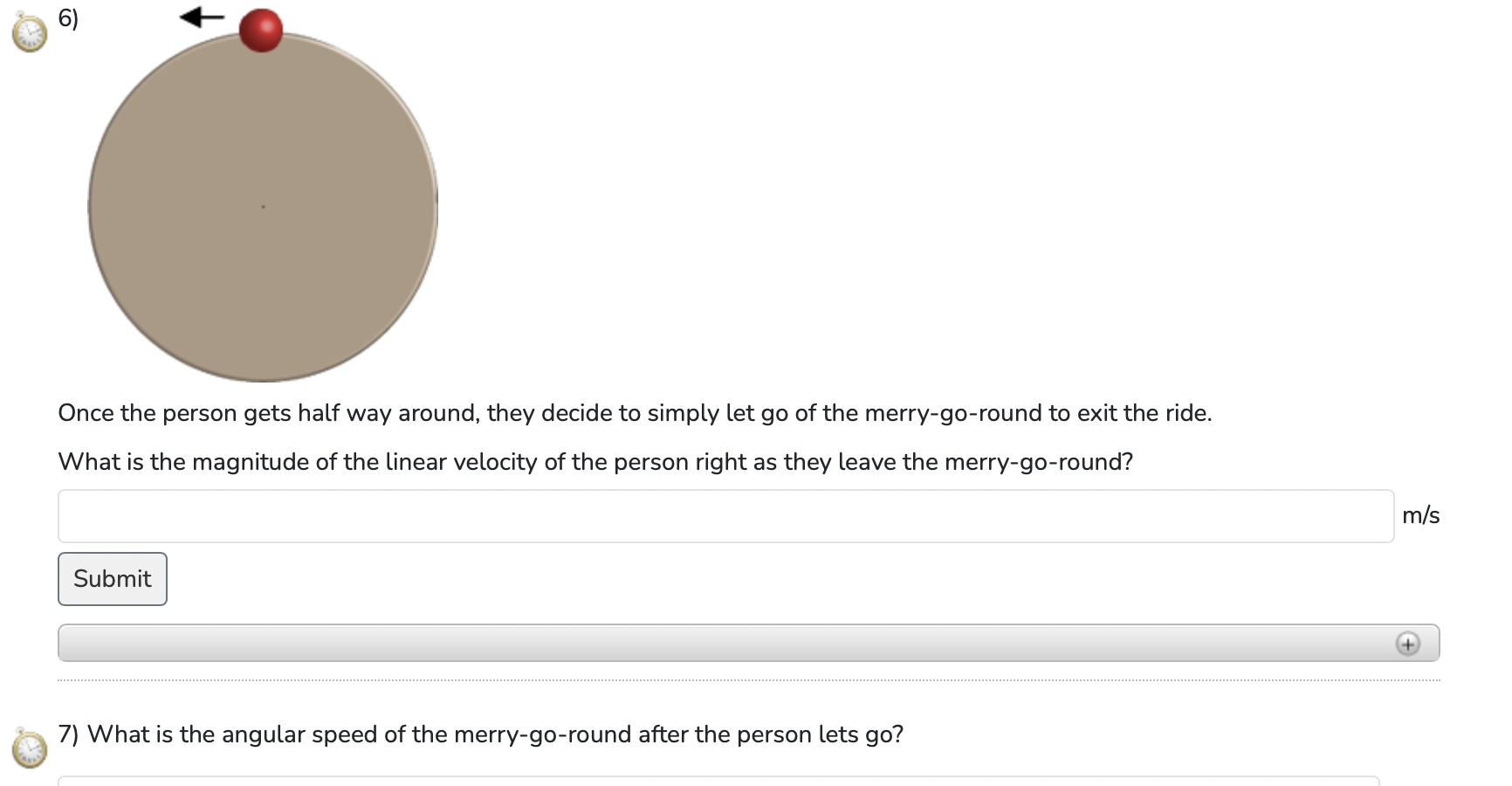 Solved A merry-go-round with a radius of R=1.98 m and moment | Chegg.com
