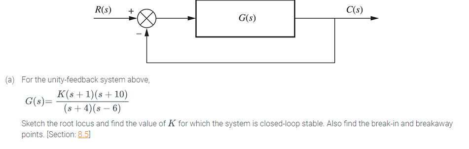 Solved (a) For the unity-feedback system above, | Chegg.com