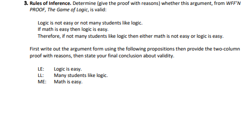 Solved 3. Rules of Inference. Determine (give the proof with | Chegg.com