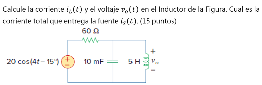 Solved Calculate the current 𝑖𝐿 (𝑡) and the voltage 𝑣𝑜 | Chegg.com