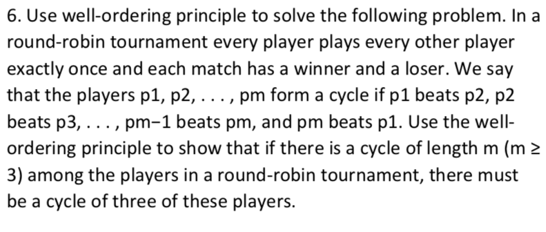 Solved 6. Use well-ordering principle to solve the following | Chegg.com