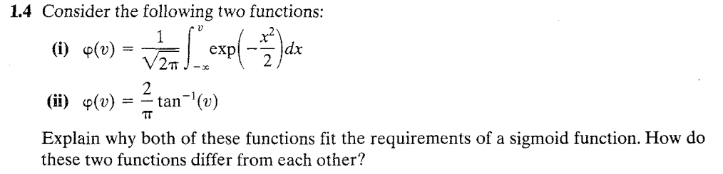 Solved 1.4 Consider the following two functions: (i) | Chegg.com