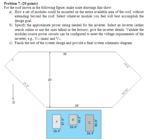 Problem 7. (20 points) For the roof shown in the | Chegg.com