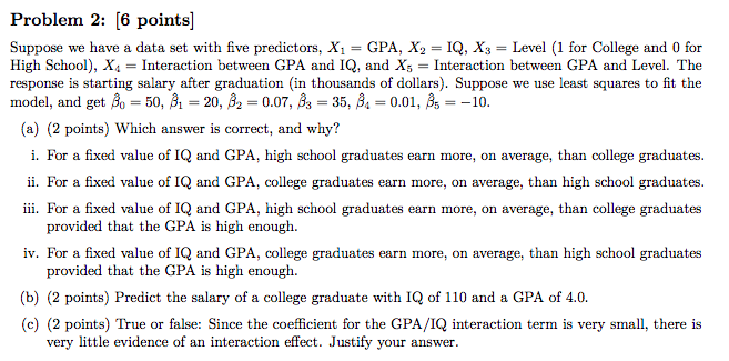 Solved a Problem 2: (6 points) Suppose we have a data set | Chegg.com Solved a Problem 2: (6 points) Suppose we have a data set | Chegg.com