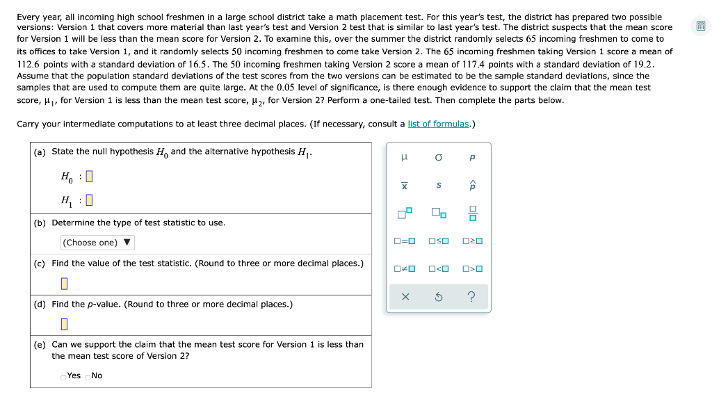 Solved Every year, all incoming high school freshmen in a | Chegg.com