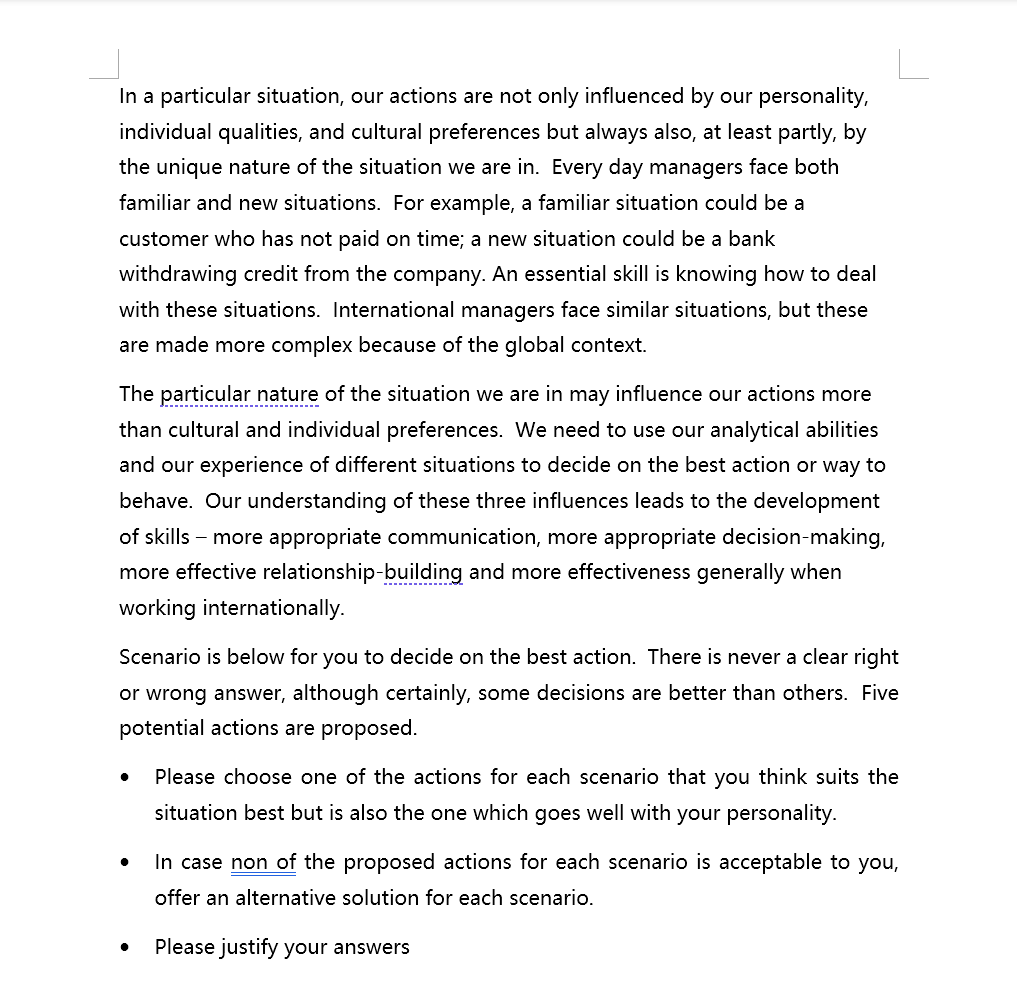 Solved In a particular situation, our actions are not only | Chegg.com