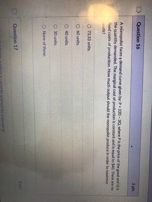 Solved Question 4 Variable Fixed Total Labor Output Cost | Chegg.com