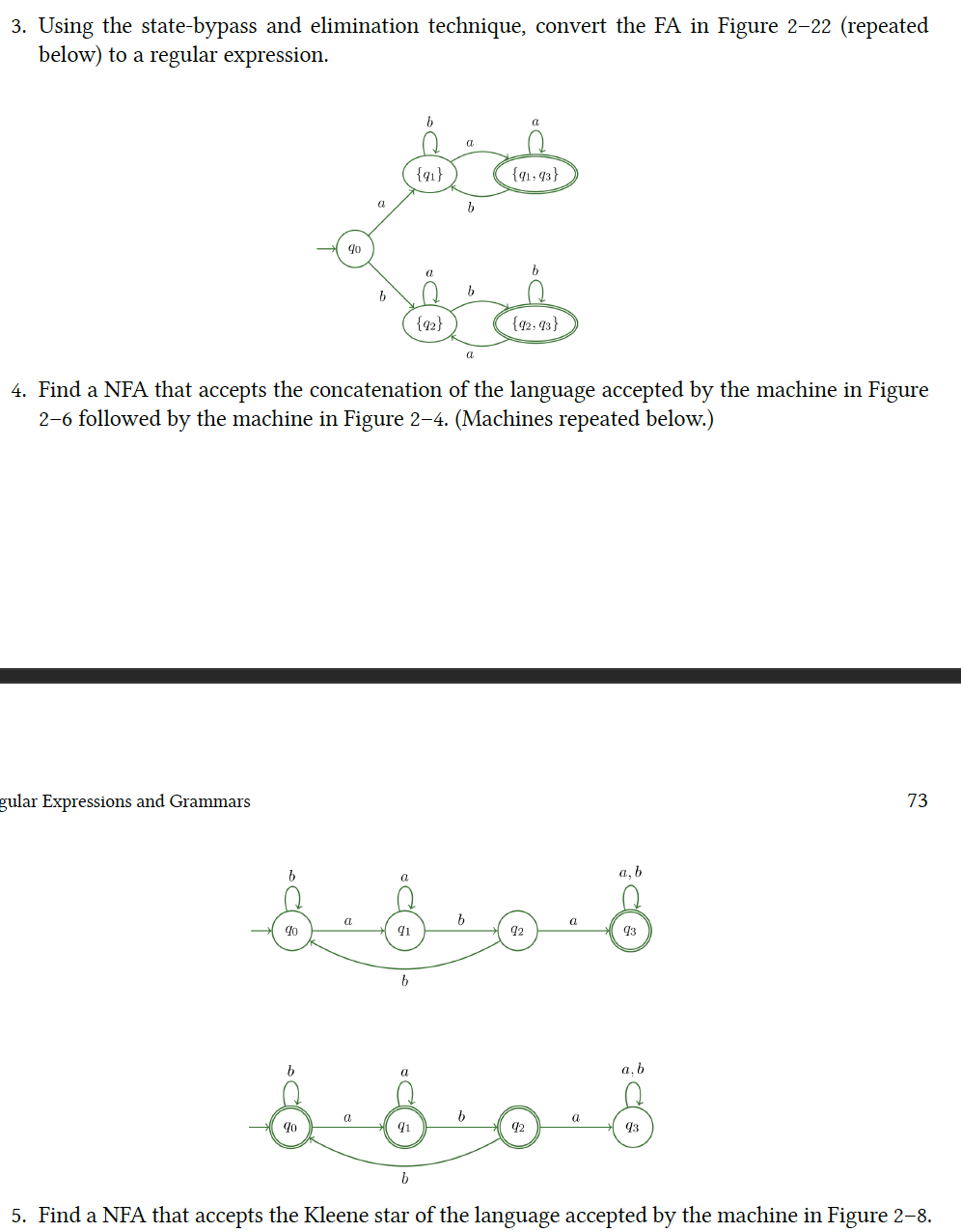 Solved 3. Using the state-bypass and elimination technique, | Chegg.com