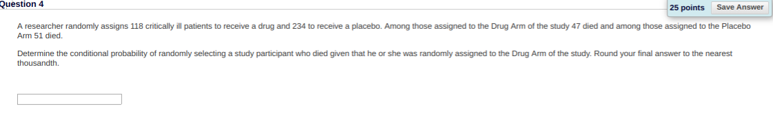 Solved Question 4 25 points Save Answer A researcher | Chegg.com Solved Question 4 25 points Save Answer A researcher | Chegg.com