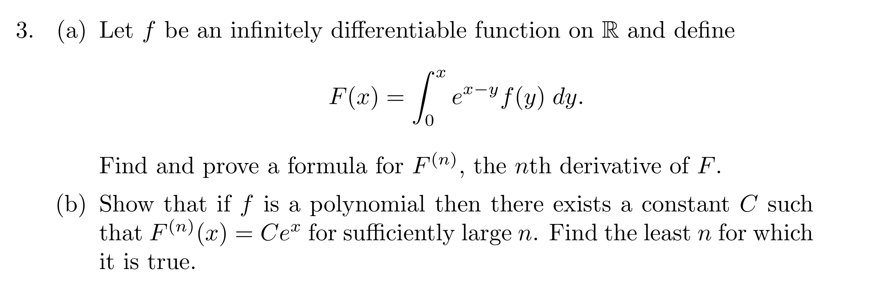 Solved 3 A Let F Be An Infinitely Differentiable Function