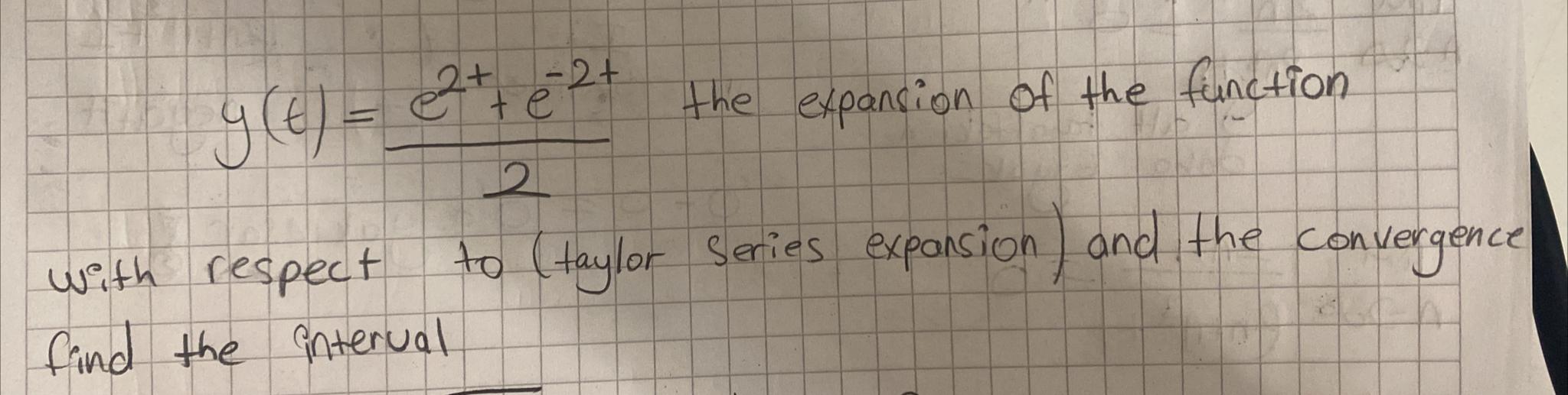 Solved y(t)=2e2t+e−2t the expansion of the function with | Chegg.com