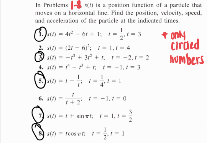 Solved In Problems 5s(t) is a position function of a | Chegg.com