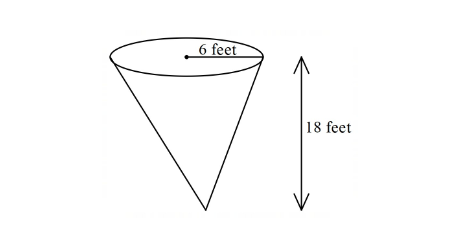 Solved A tank in the shape of a cone (with vertex down) has | Chegg.com