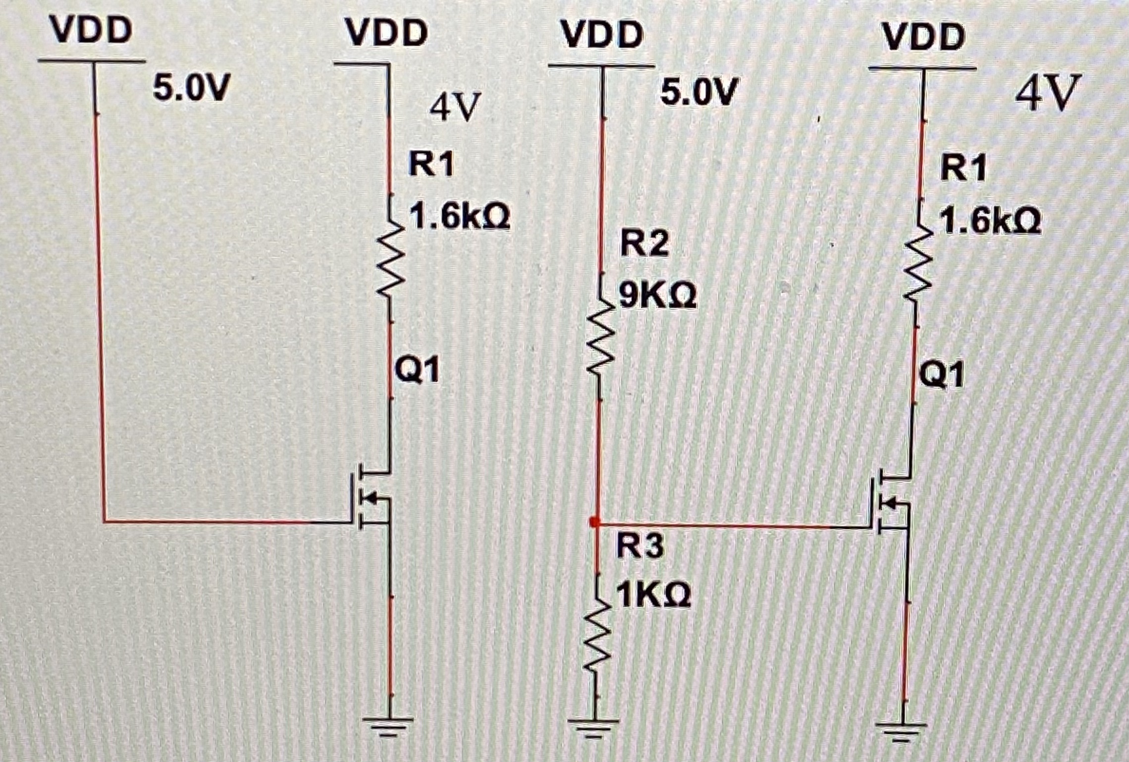 Solved For each of the circuits below, find the VGS, VDS, | Chegg.com