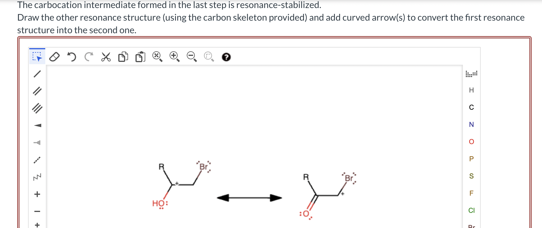 Solved The carbocation intermediate formed in the last step | Chegg.com
