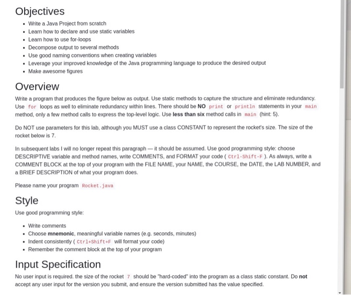 Solved Obiectives Write a Java Project from scratch Learn | Chegg.com