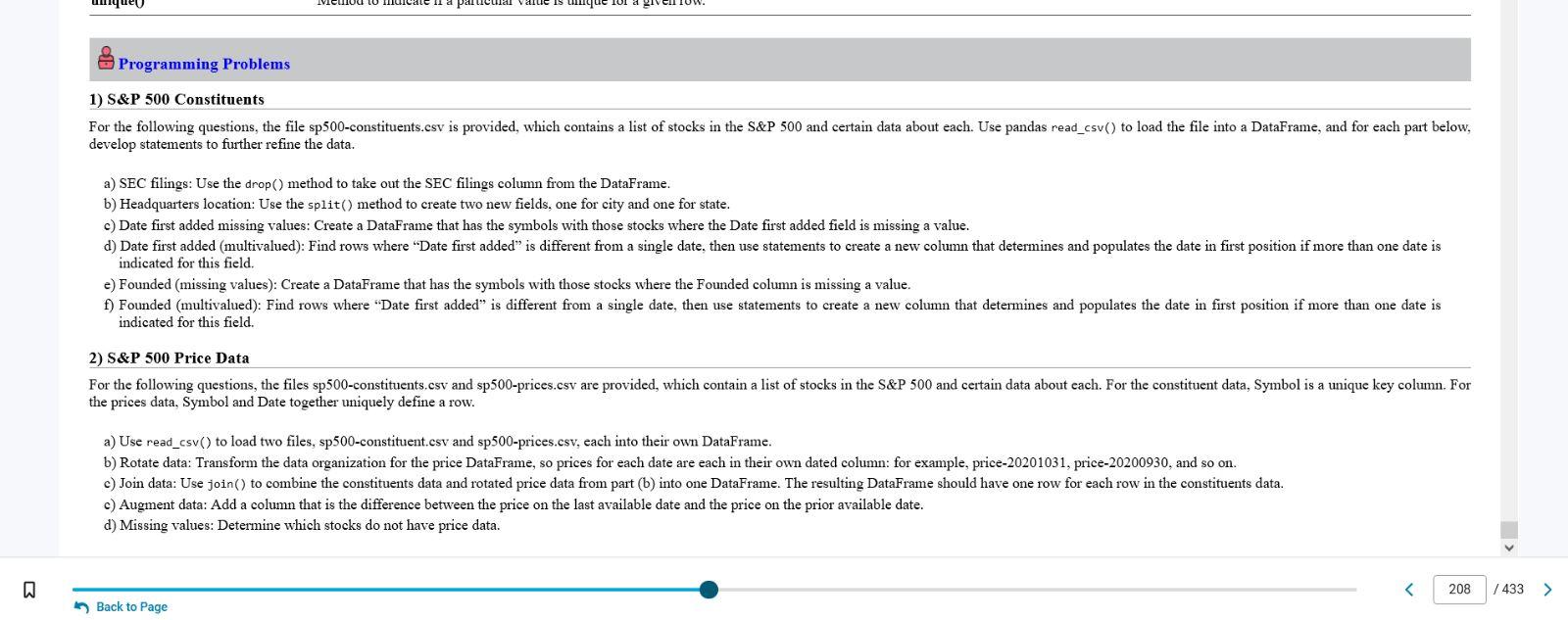 Solved develop statements to further refine the data. a) SEC | Chegg.com