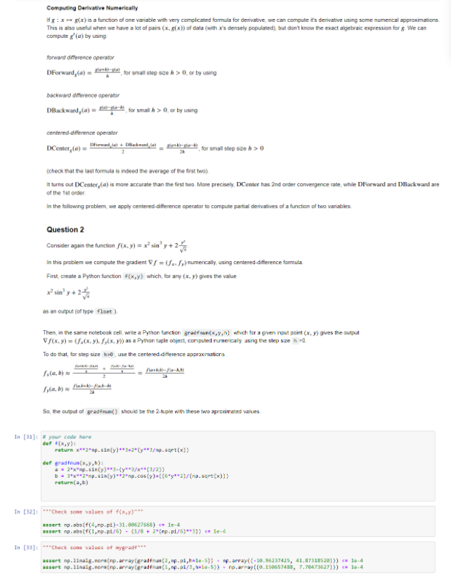 Solved Computing Derivative Numerically 18:18(x) is a | Chegg.com