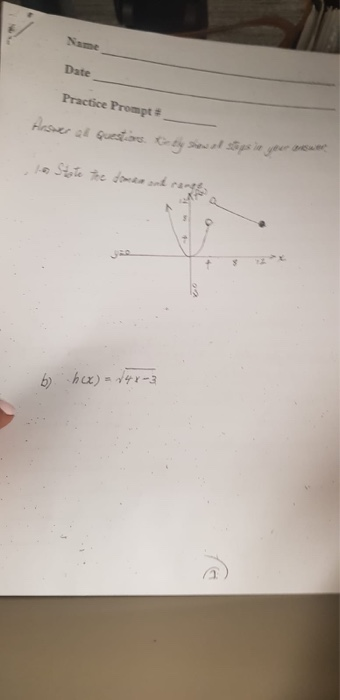 Solved Name Date Practice Prompt # he | Chegg.com