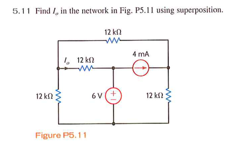 Solved 5.11 Find 1, in the network in Fig. P5.11 using | Chegg.com