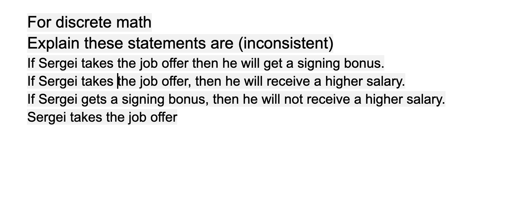 Solved For discrete math Explain these statements are | Chegg.com