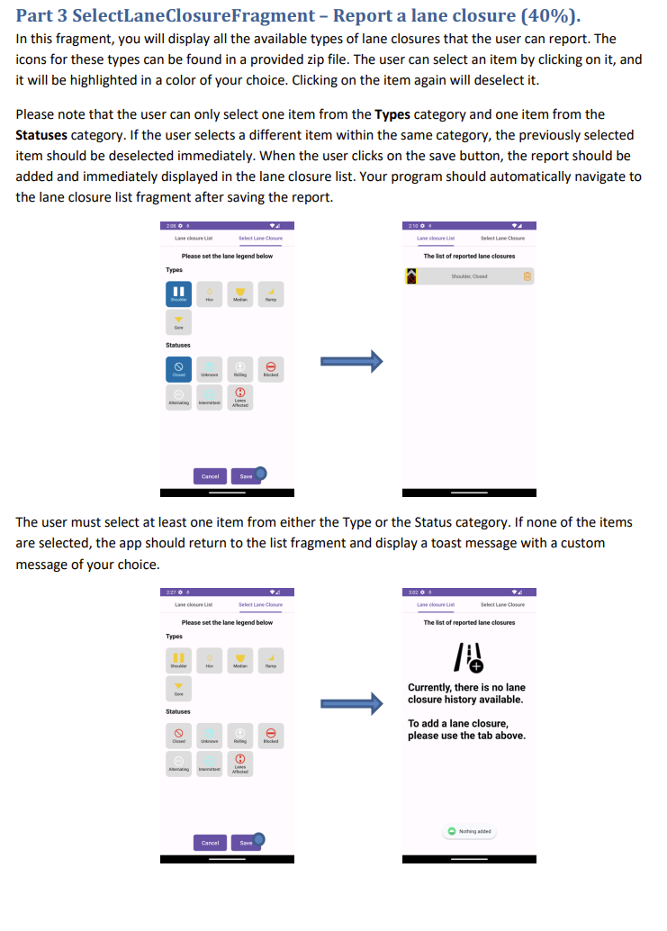(Android Studio Java) I've provided my assignment and | Chegg.com