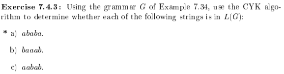 Exercise 7.4.3: Using the grammar G of Example 7.34, | Chegg.com